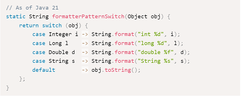 JEP 441：使用switch的模式匹配转换 Java | ATYUN.COM 官网-人工智能教程资讯全方位服务平台